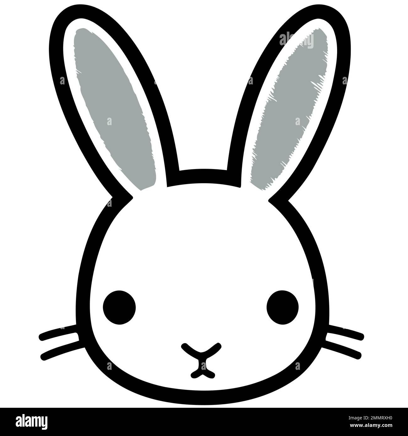 Bunny rabbit mammal animal head vector illustration Stock Vector Image ...