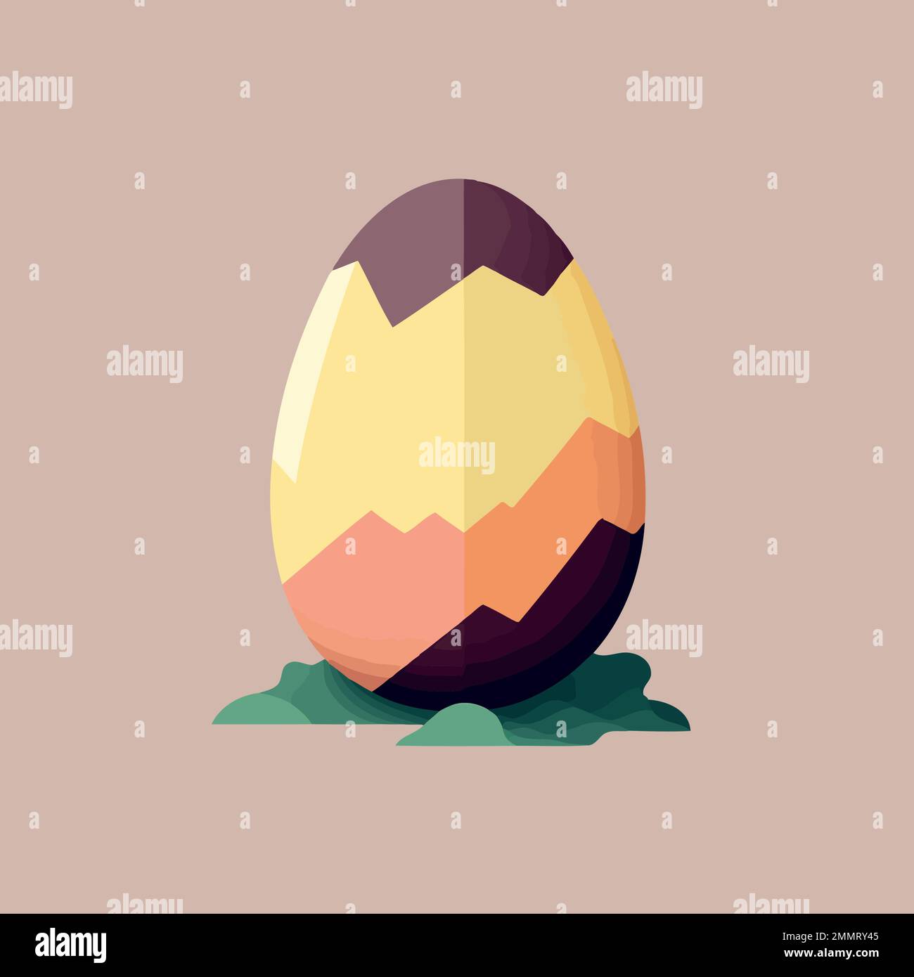 Colorful easter egg themed food vector illustration Stock Vector Image ...