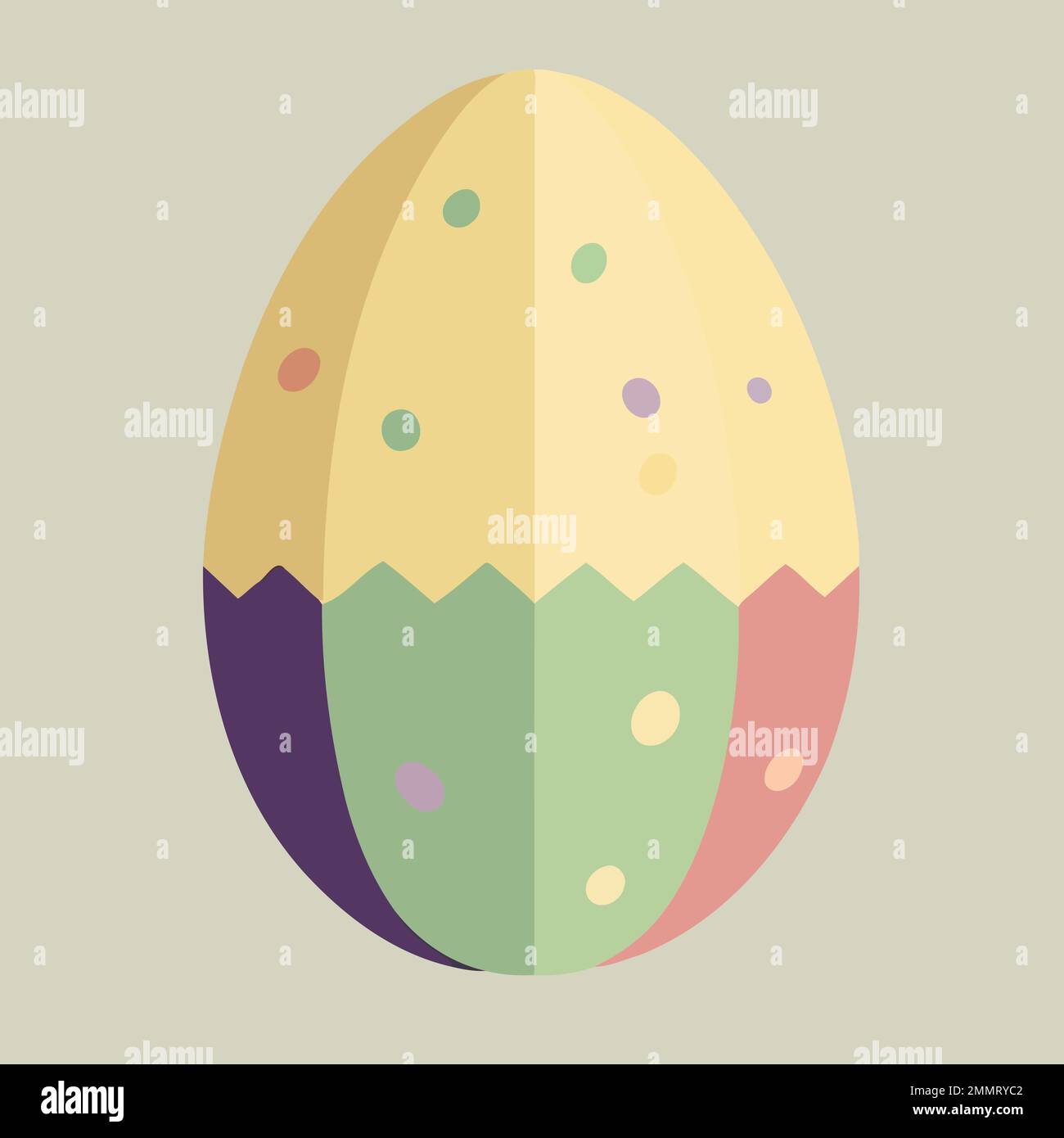 Colorful easter egg themed food vector illustration Stock Vector Image ...