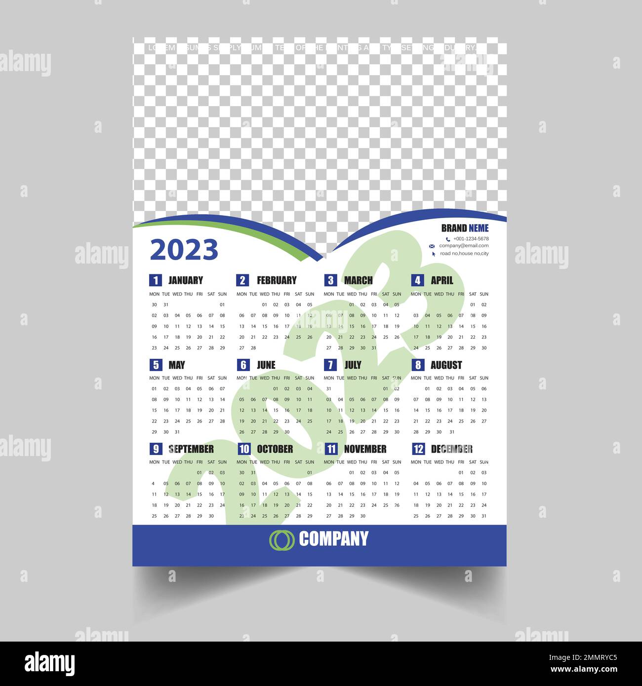 Calendar Design 2023 Stock Vector Image & Art - Alamy