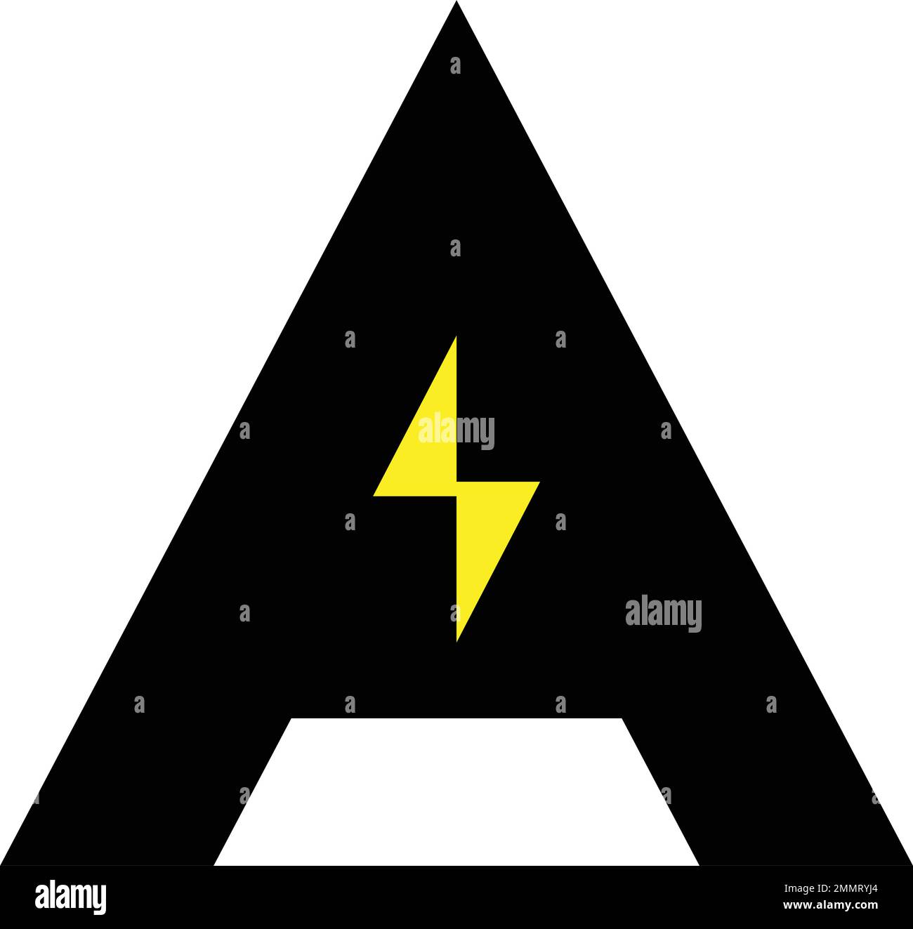 letterA with electric logo illustration design Stock Vector Image & Art ...