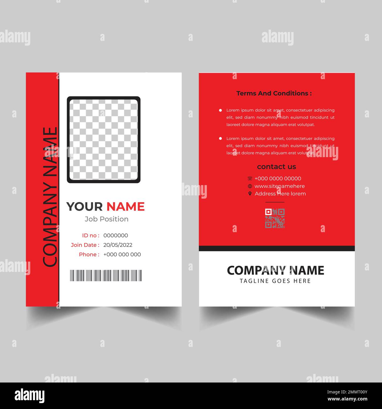 Abstract gradient professional id card design templates free to ...