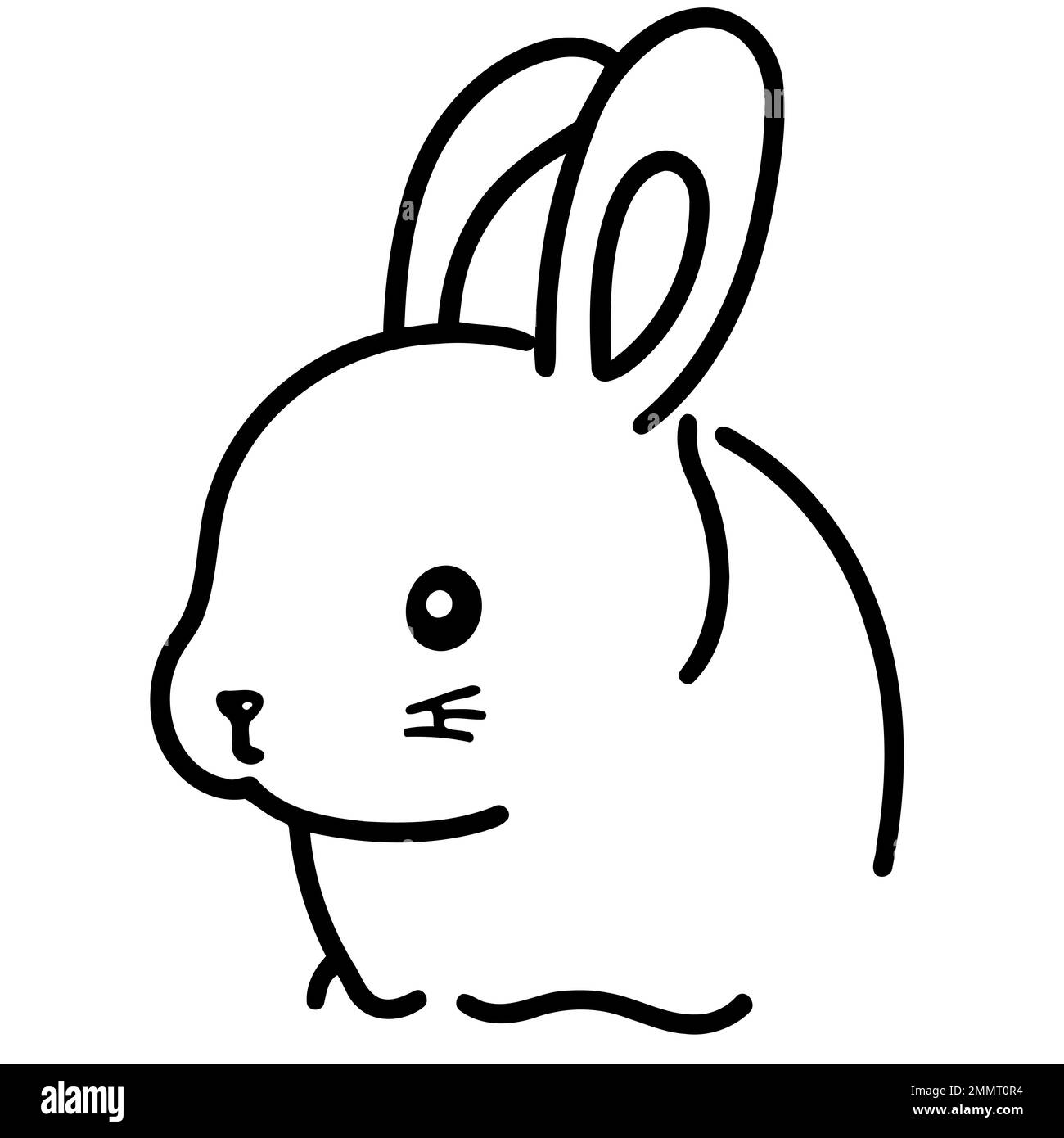 Bunny rabbit mammal animal head vector illustration Stock Vector Image ...