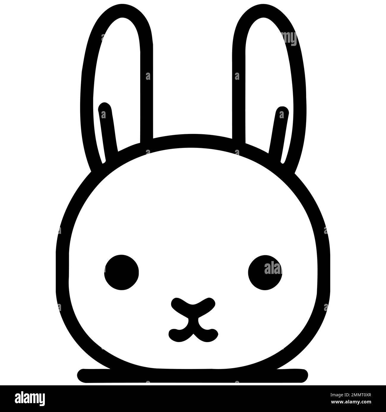 Bunny rabbit mammal animal head vector illustration Stock Vector Image ...