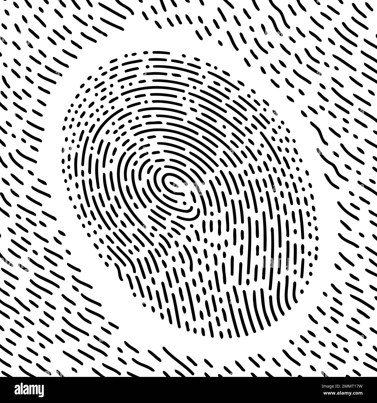 Fingerprint based abstract vector illustration for background Stock ...