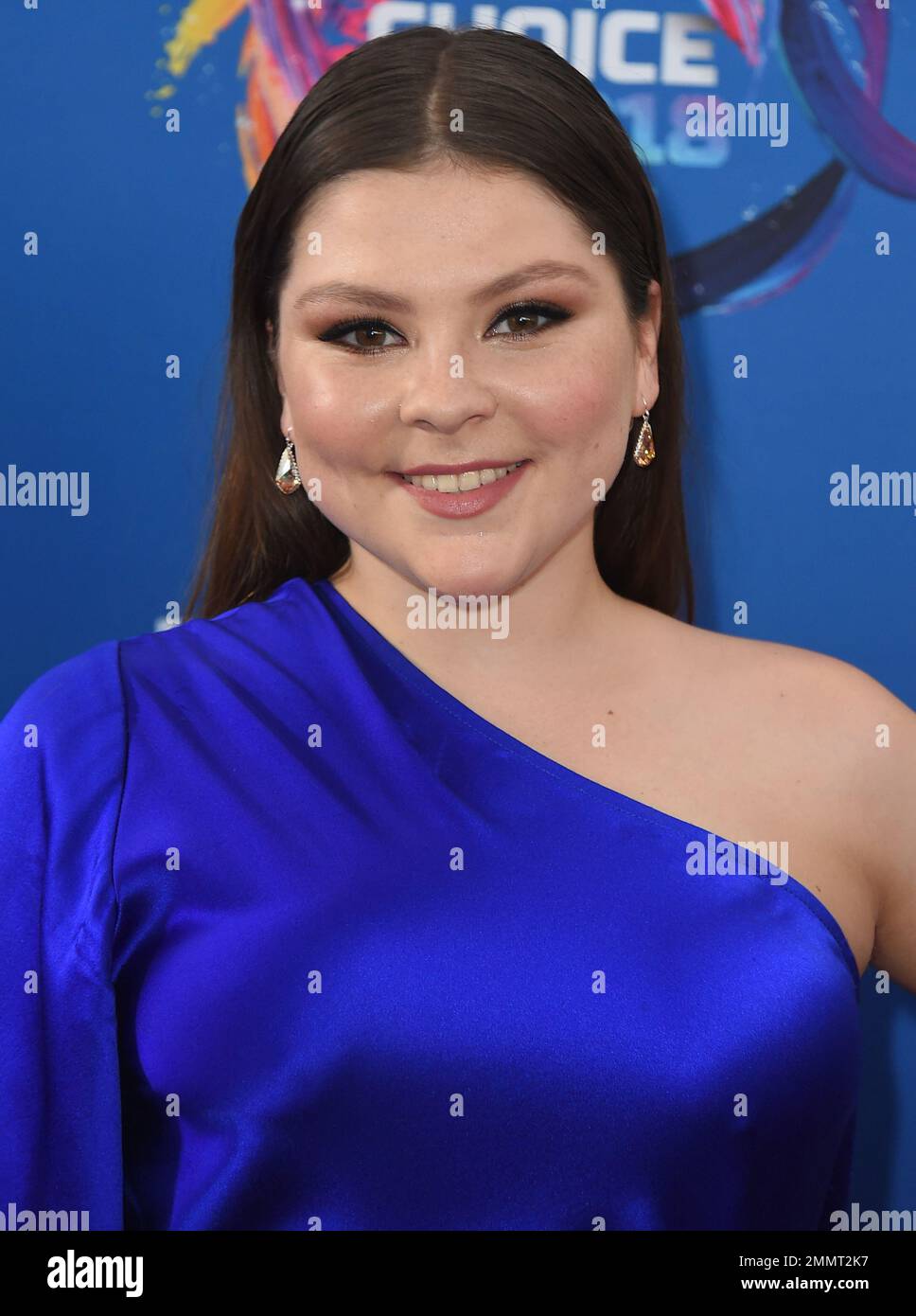 Hannah Zeile arrives at the Teen Choice Awards at The Forum on Sunday ...