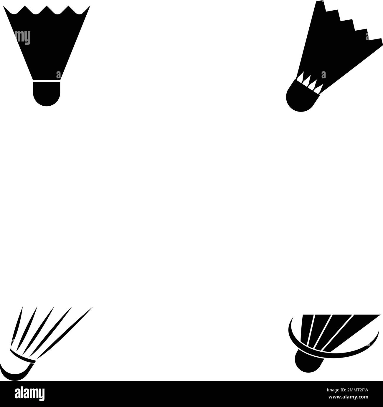 shuttlecock badminton logo vektor illustration design Stock Vector ...