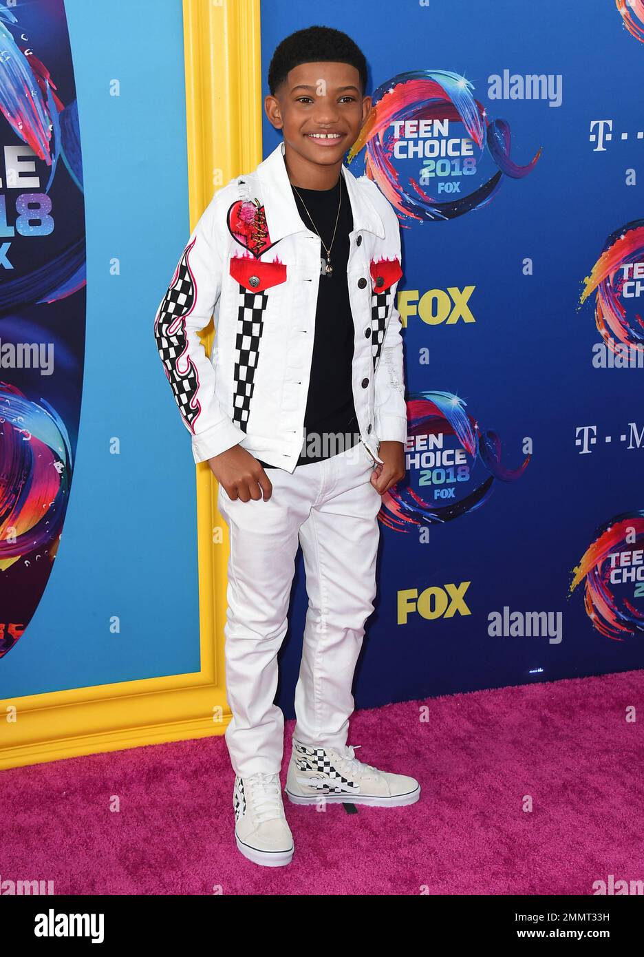 Lonnie Chavis arrives at the Teen Choice Awards at The Forum on Sunday ...