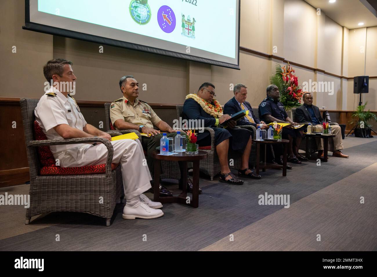 Distinguished guests of honor attend the closing ceremony for Fiji’s ...
