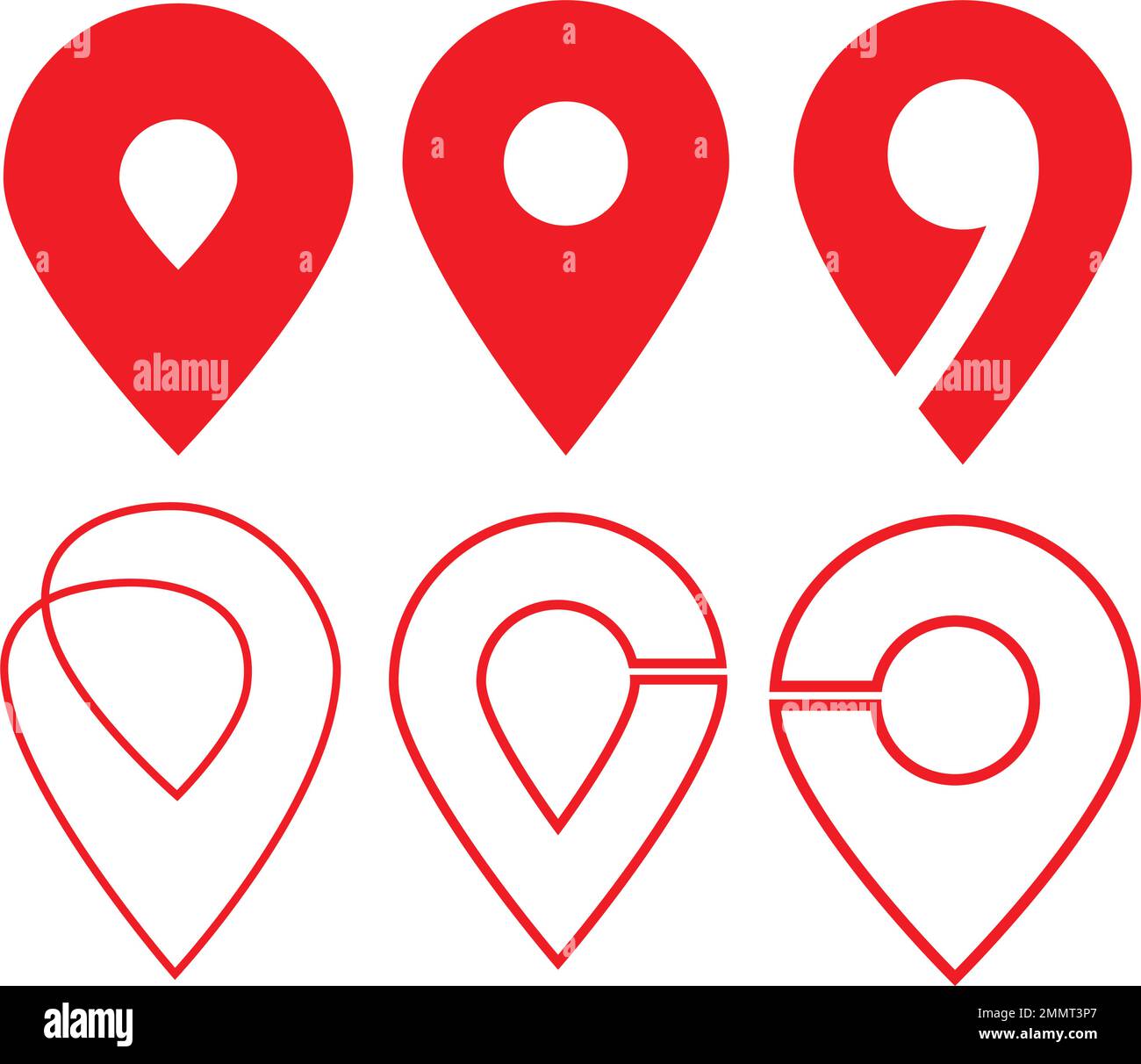 Red pointer sign of location place location vektor template Stock Vector Image & Art - Alamy