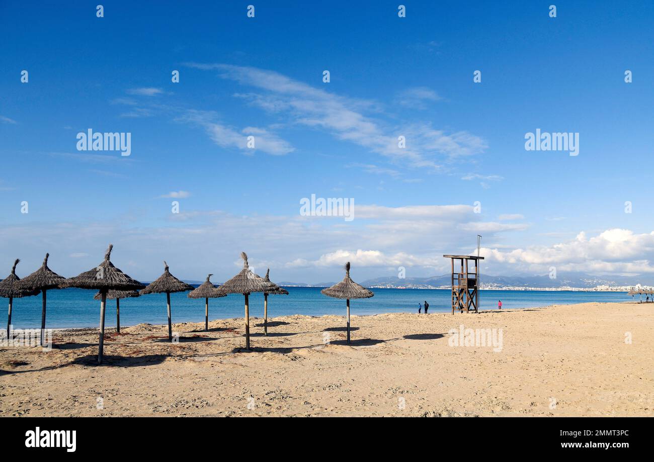 Good weather in Palma beach, Mallorca, January 2023 Stock Photo - Alamy