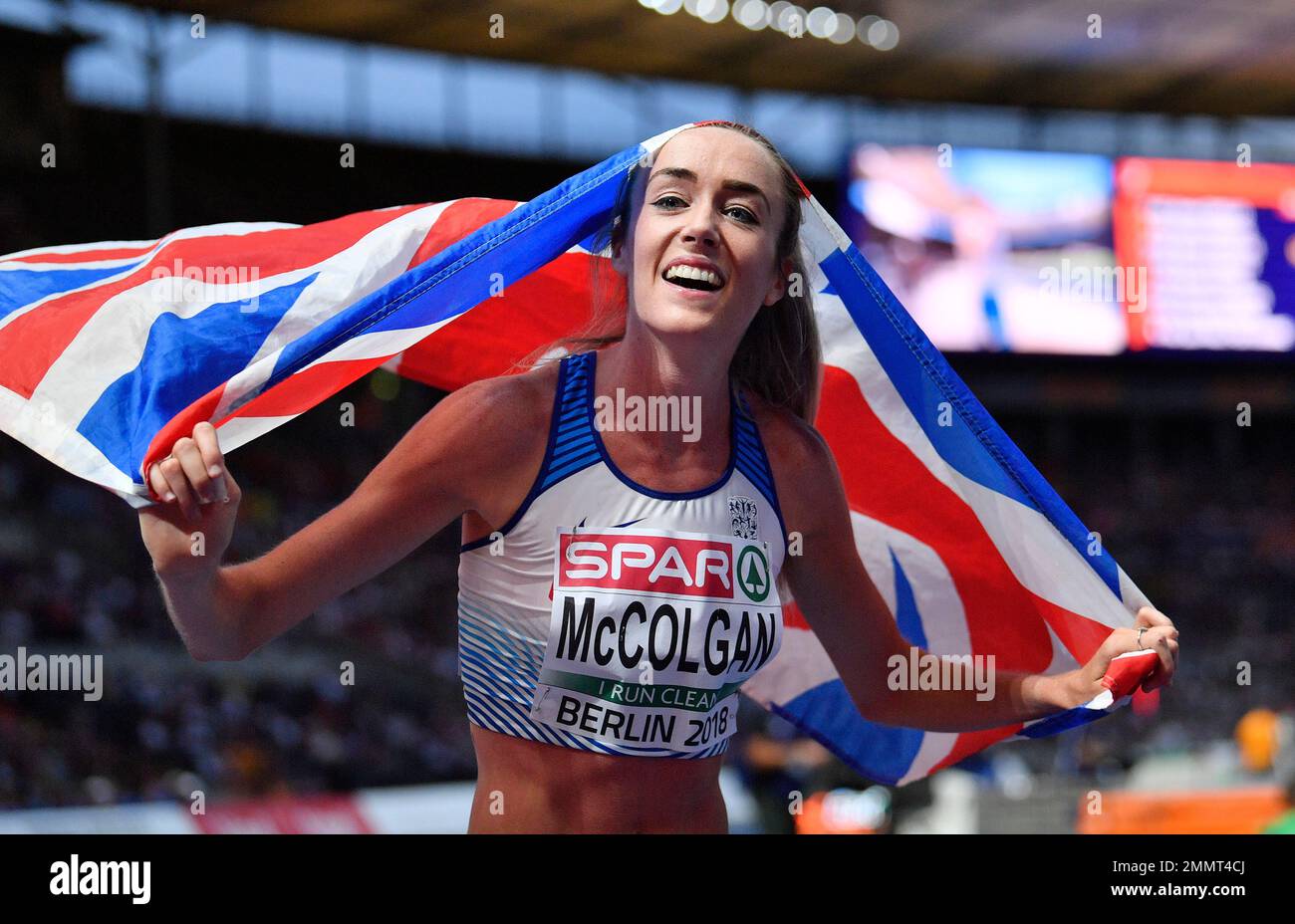 Britain's Eilish McColgan celebrates after winning the silver medal in ...