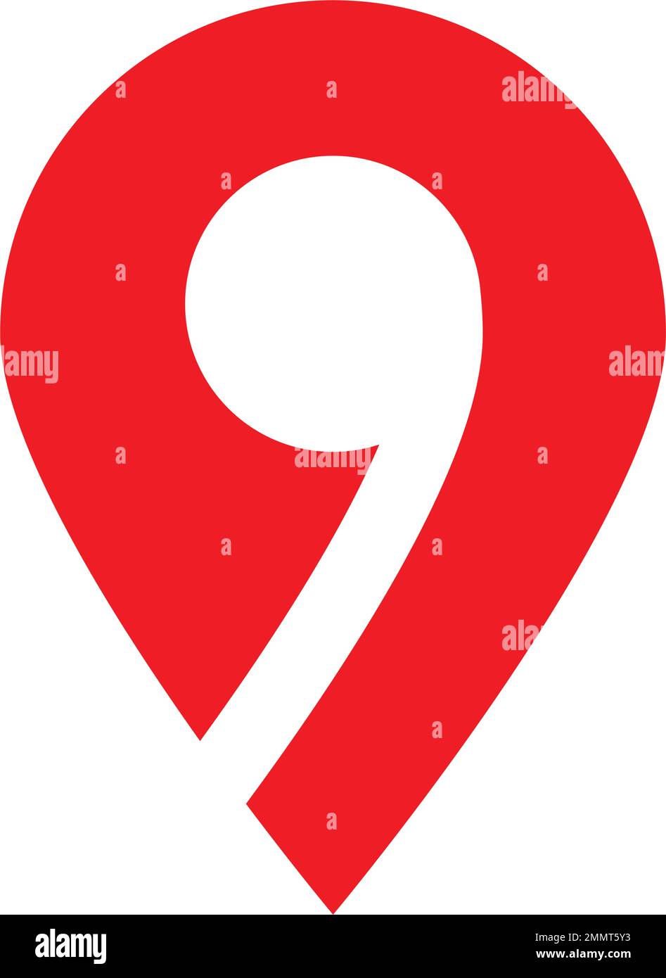 Red pointer sign of location place location vektor template Stock ...