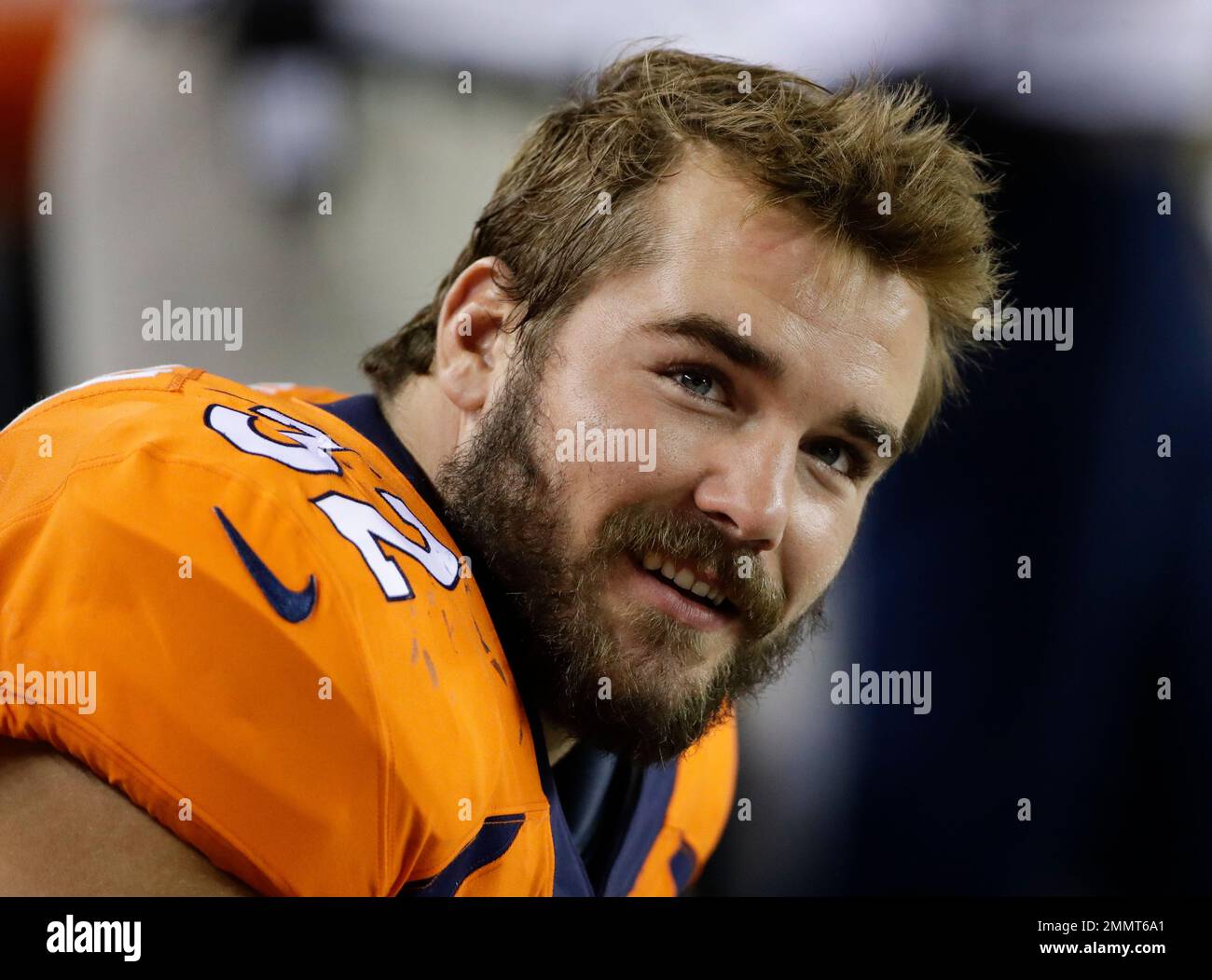 Denver Broncos fullback Andy Janovich watches during the second half in ...