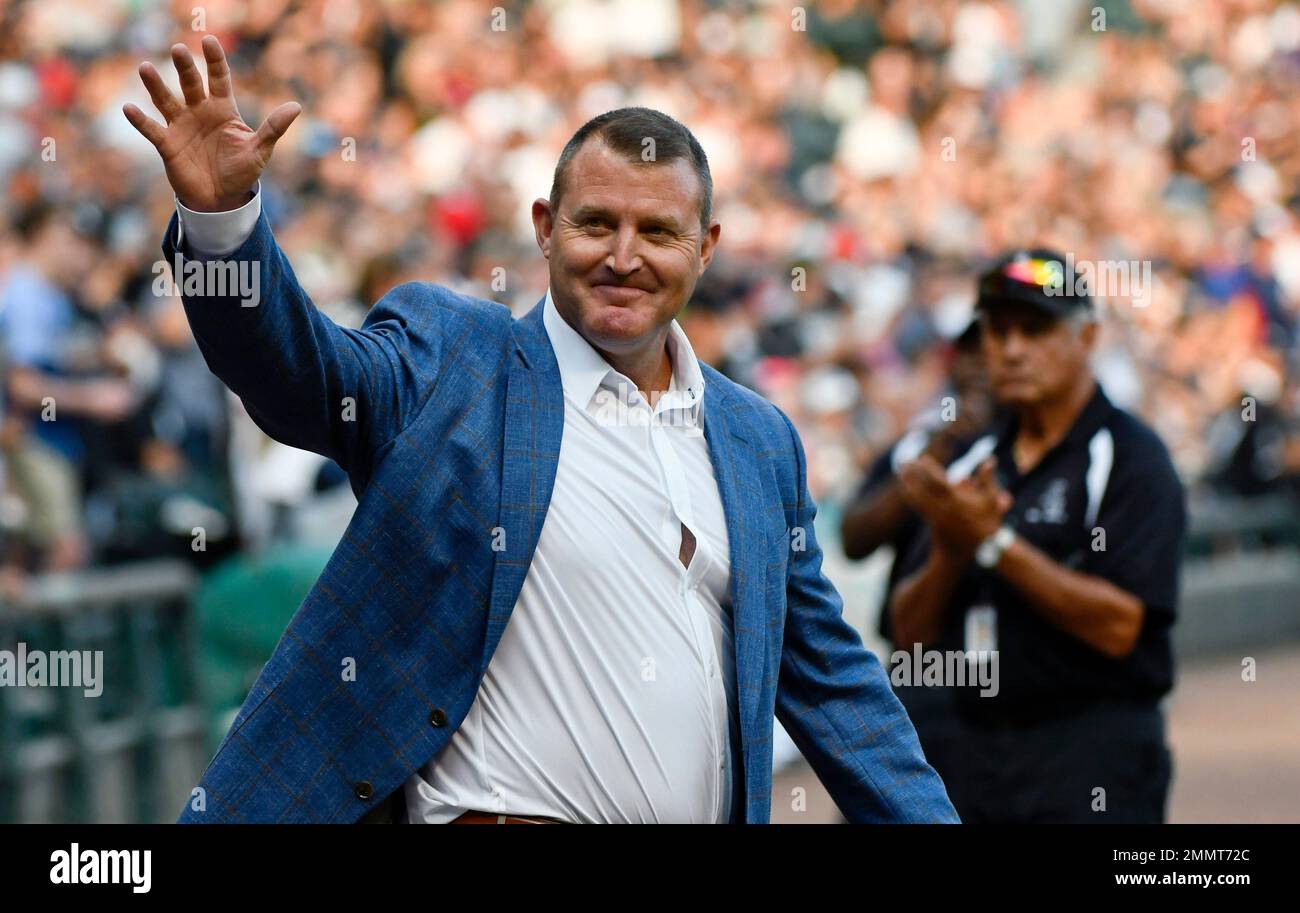 Chicago White Sox great Jim Thome, who was inducted this year into the ...