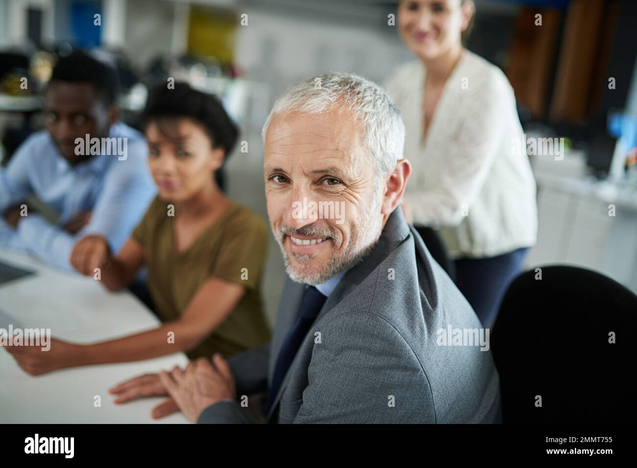 Sitting down in the workplace hi-res stock photography and images - Alamy