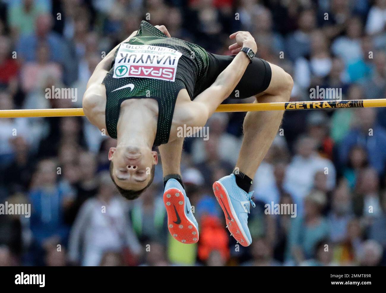 Russia's Ilya Ivanyuk makes an attempt in the men's high jump final at ...