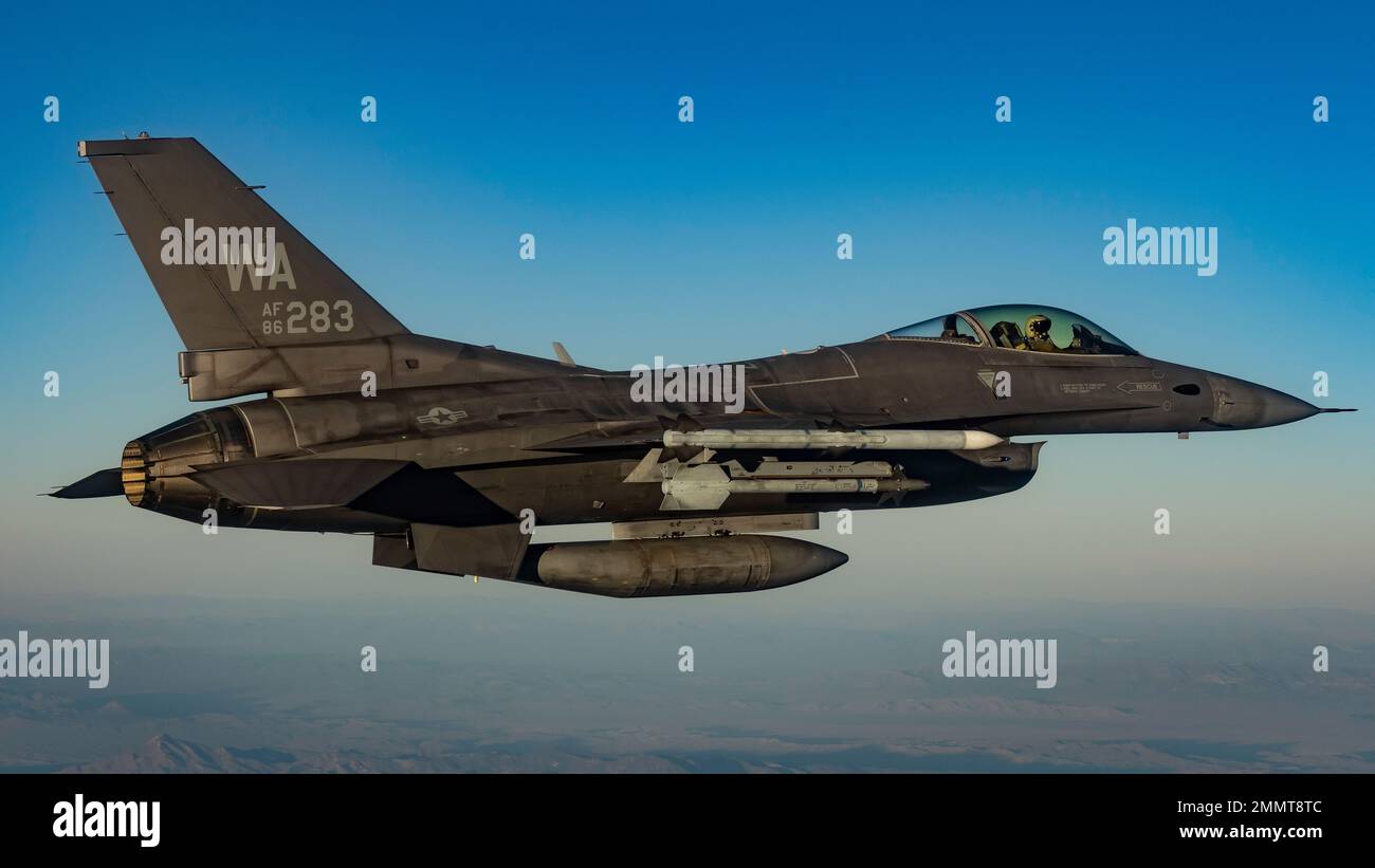 An F-16C Fighting Falcon assigned to the U.S. Air Force Weapons school ...