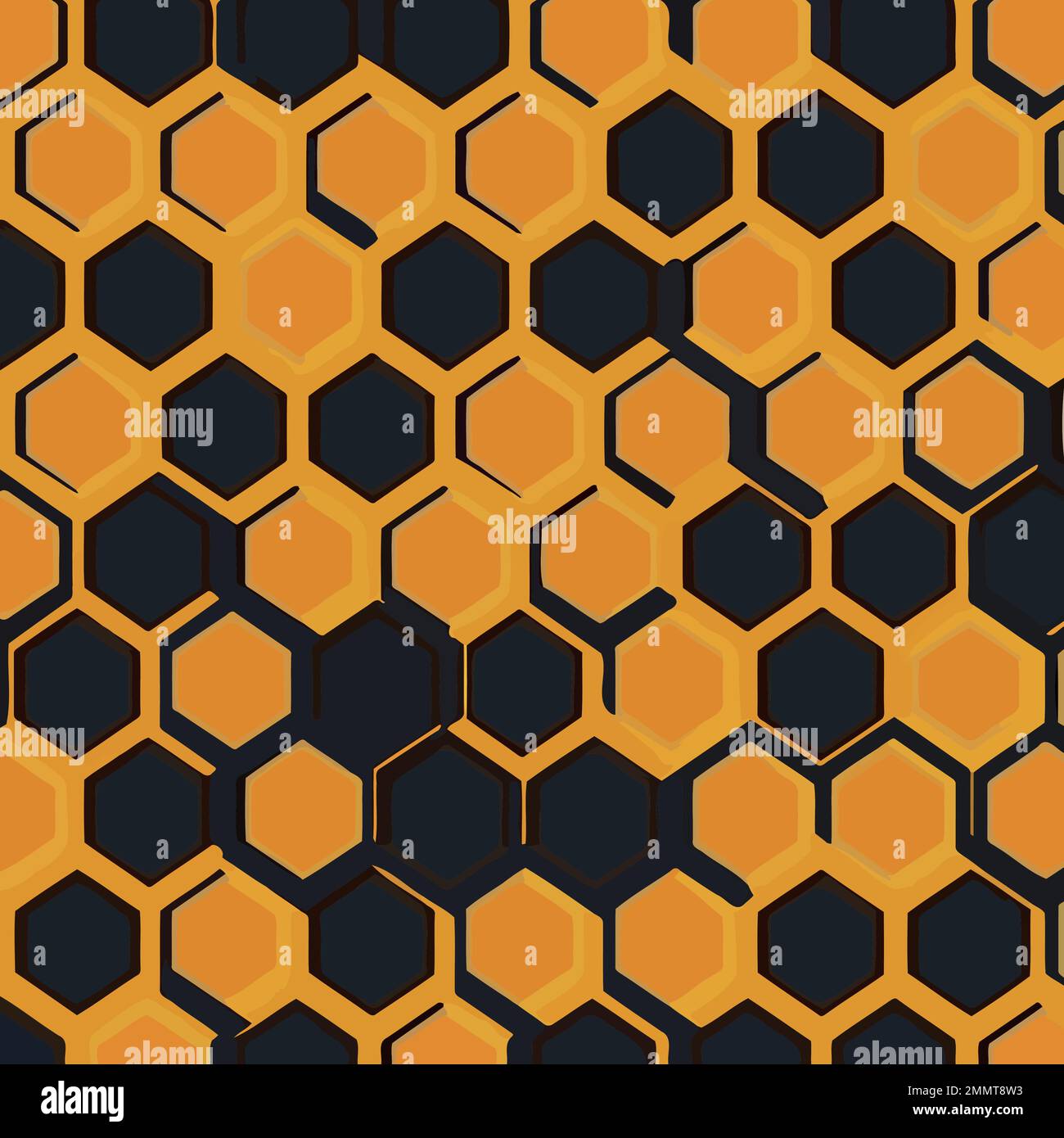 honeycomb based yellow hexagonal pattern vector illustration Stock Vector Image & Art - Alamy