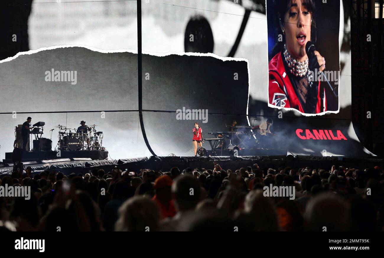 Camila Cabello performs during the Taylor Swift Reputation Stadium Tour ...