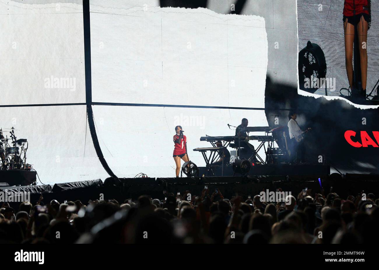 Camila Cabello performs during the Taylor Swift Reputation Stadium Tour ...