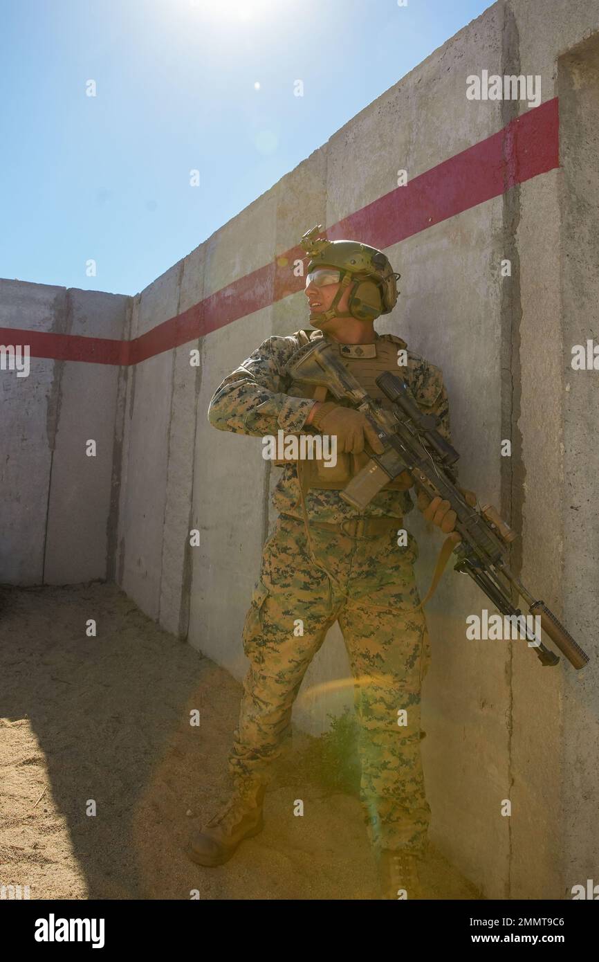 U.S. Marine Corps Sgt. Hunter Hicken, a squad leader assigned to ...