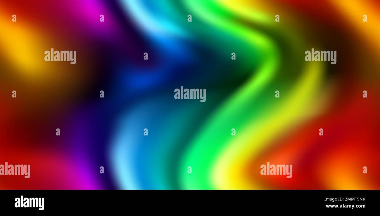 Wavy rainbow holographic abstract seamless pattern. Vibrant Iridescent ...