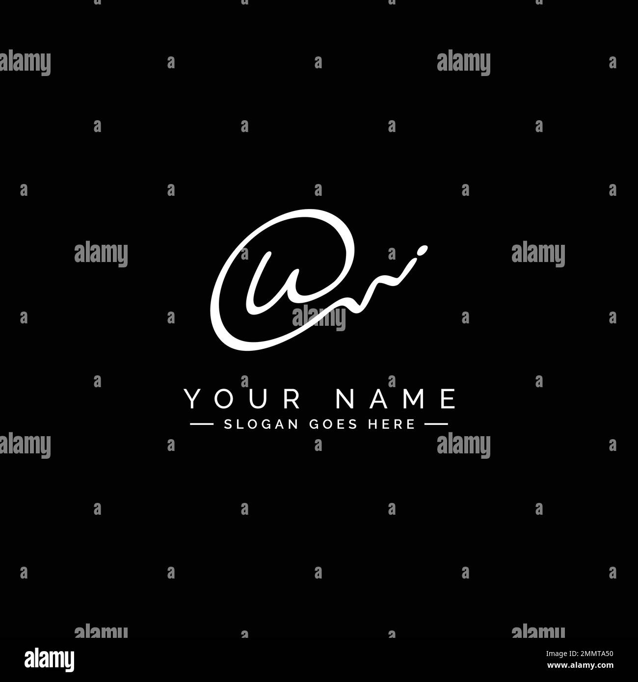 U Letter Signature Logo - Initial Alphabet for U - Hand Drawn U Logo ...