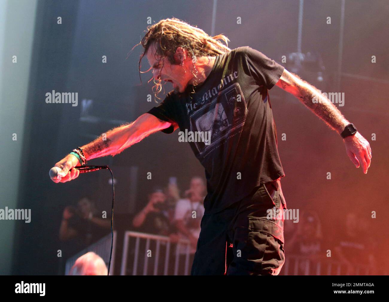 Randy Blythe with Lamb of God performs as the opener for Slayer at ...