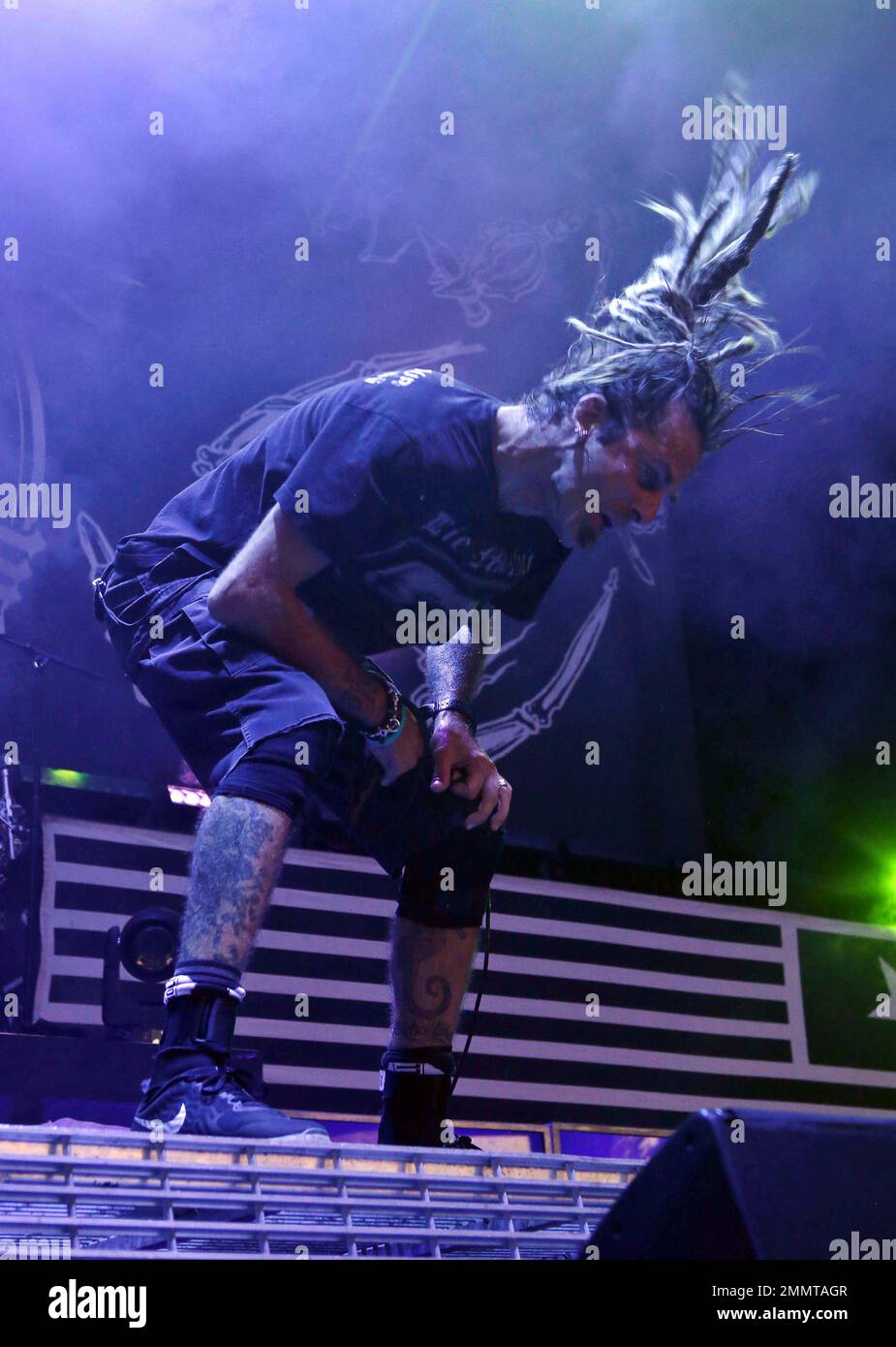 Randy Blythe with Lamb of God performs as the opener for Slayer at ...