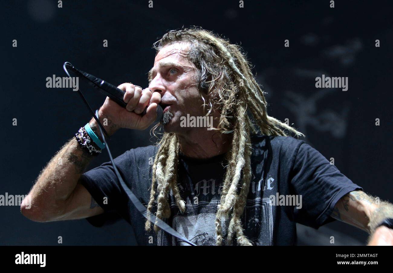 Randy Blythe with Lamb of God performs as the opener for Slayer at ...