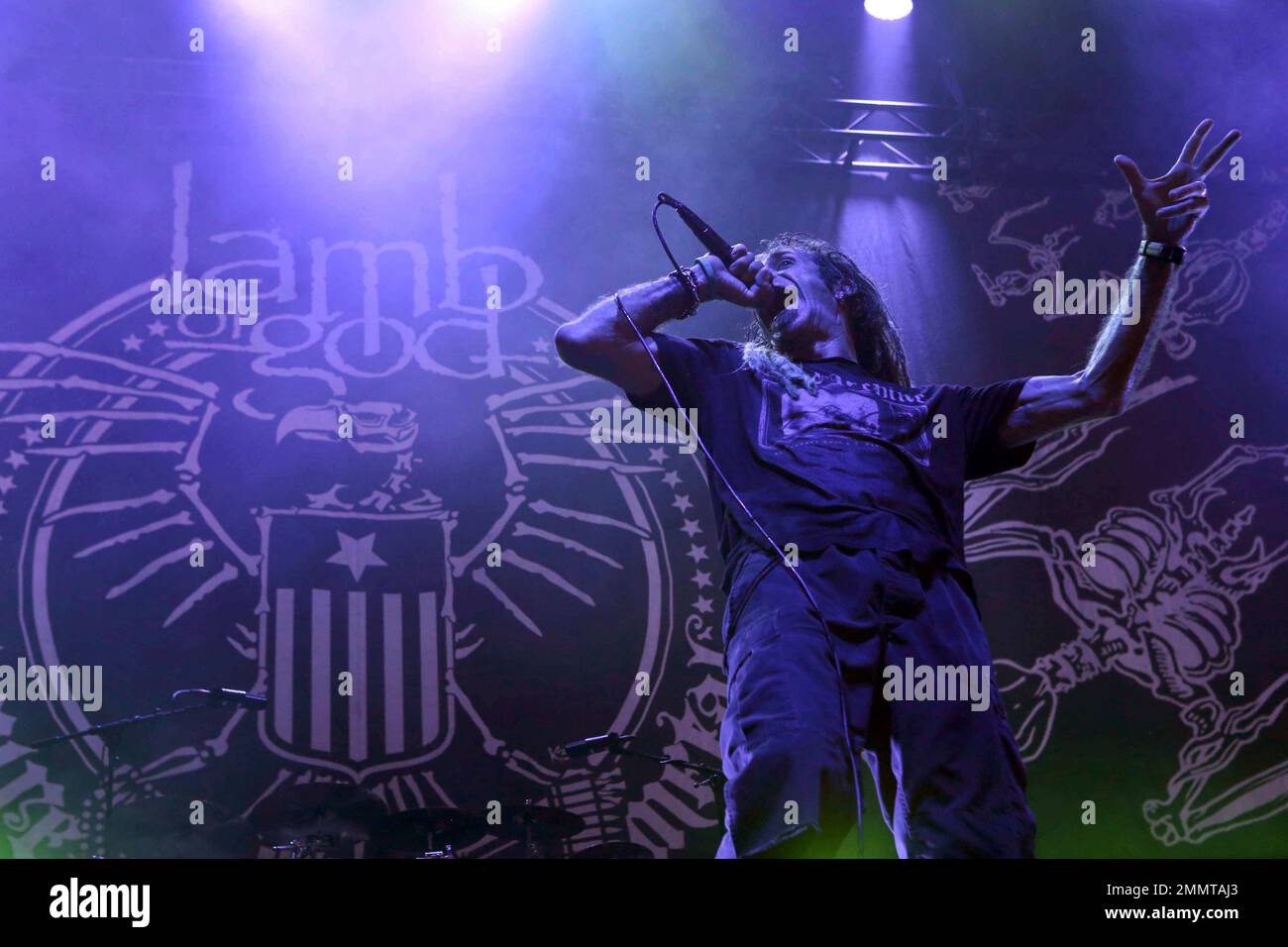 Randy Blythe with Lamb of God performs as the opener for Slayer at ...