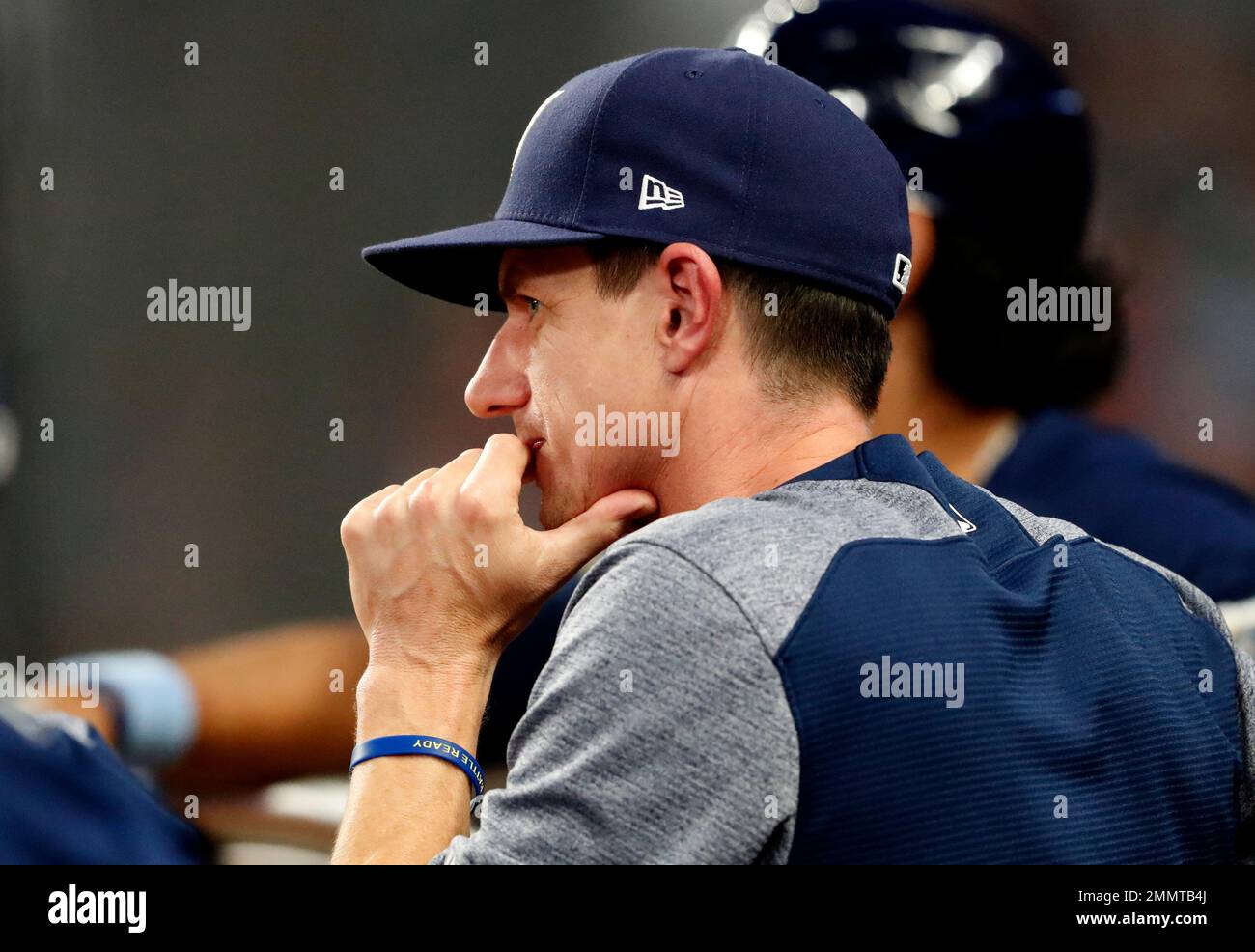Milwaukee Brewers manager Craig Counsell watches from the dugout during ...