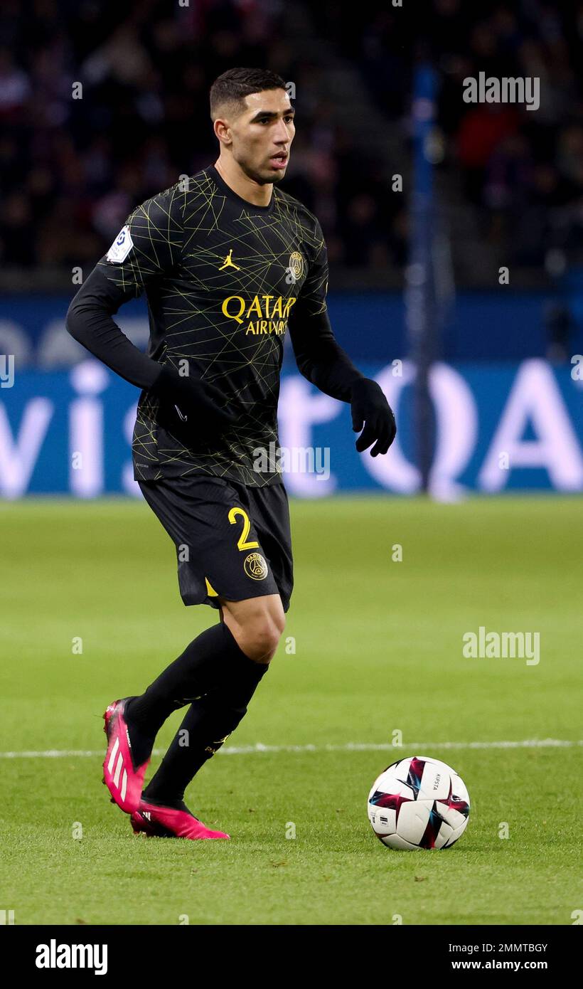 Paris, France. 29th Jan, 2023. Achraf Hakimi of PSG during the French ...