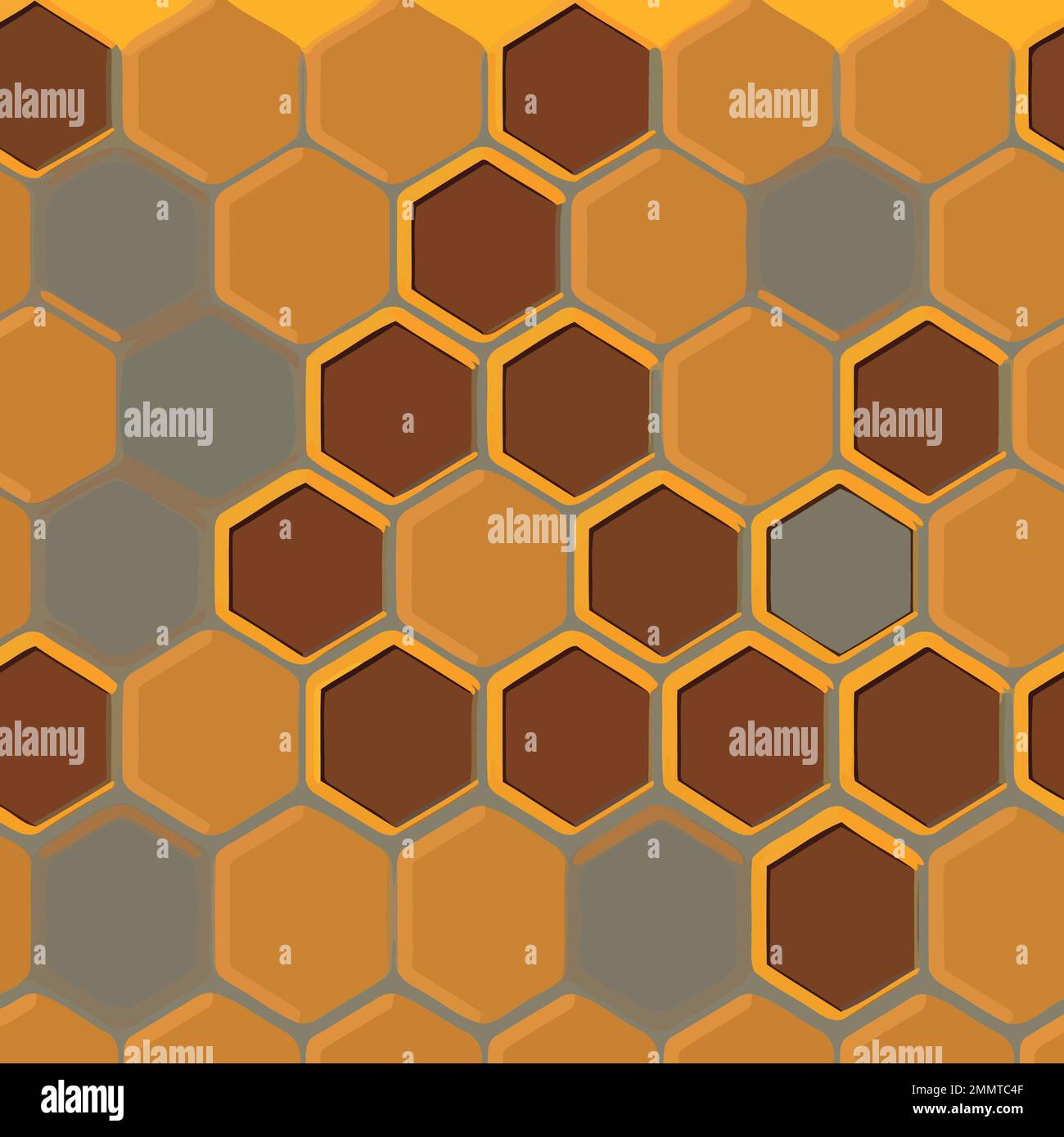 honeycomb based yellow hexagonal pattern vector illustration Stock Vector Image & Art - Alamy