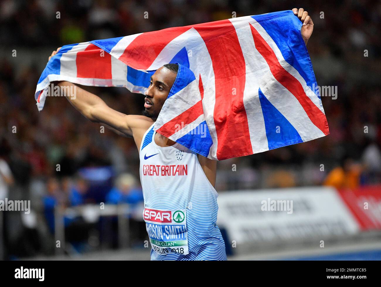 Britain's Matthew Hudson-Smith celebrates after winning the gold medal ...