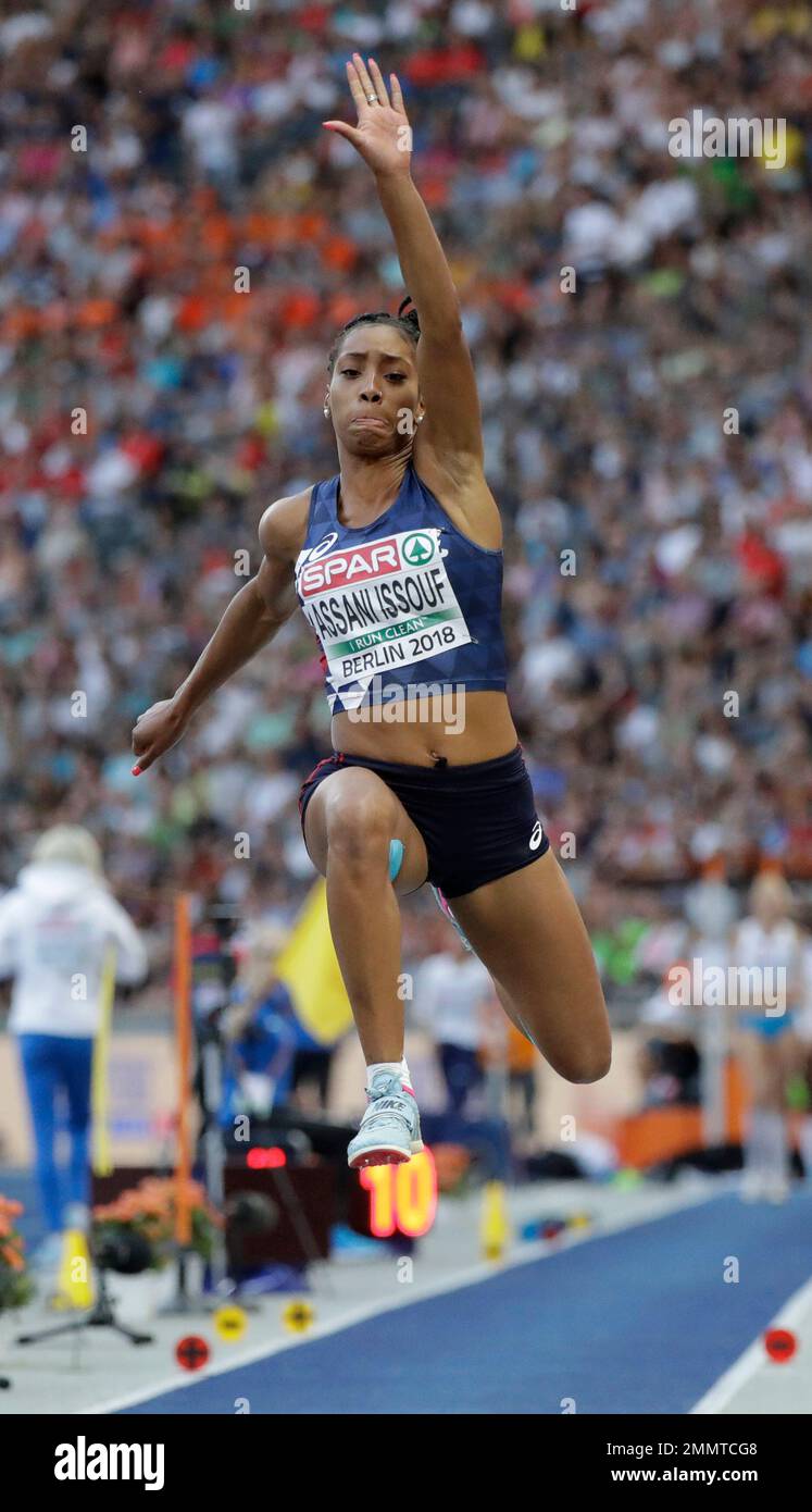 France's Jeanine Assani Issouf makes an attempt in the women's triple ...