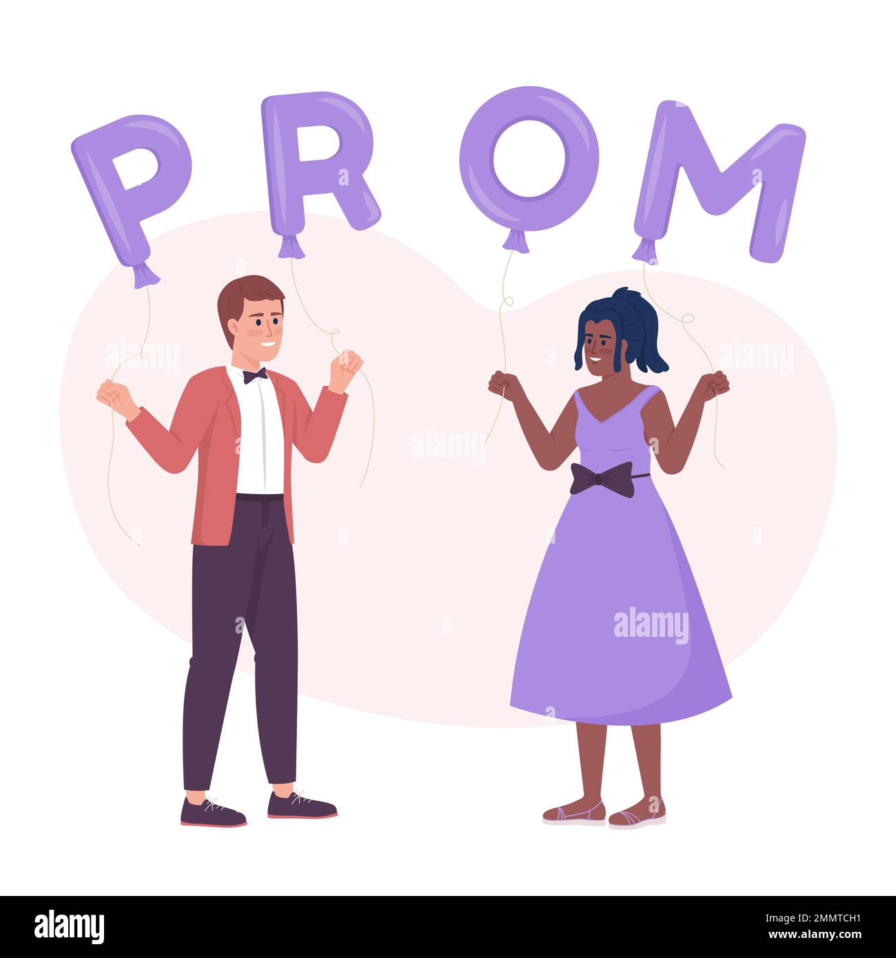 Prom night 2D vector isolated illustration Stock Vector Image & Art - Alamy