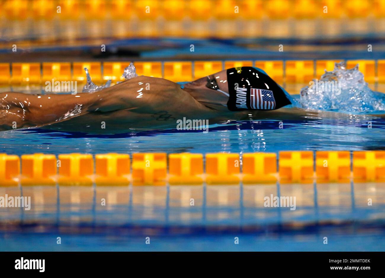U.S. swimmer Ryan Murphy competes on his way to winning the men's 100m ...
