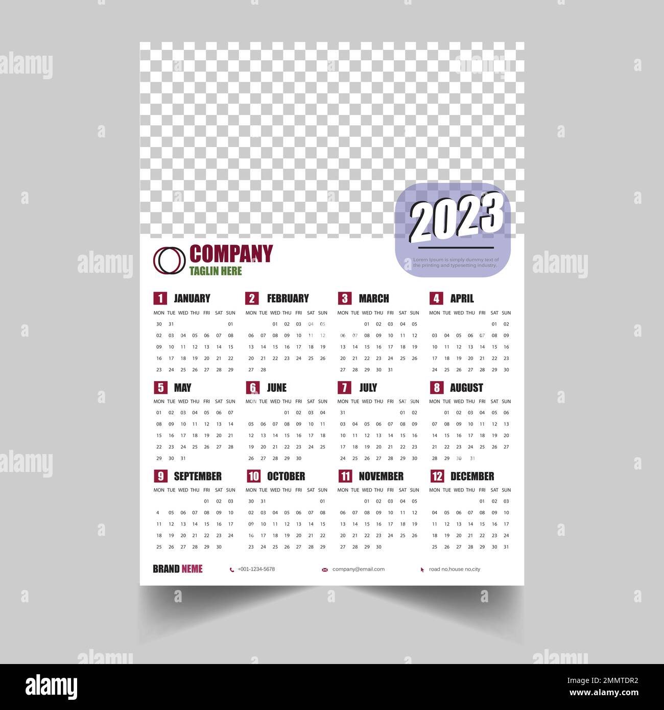 Calendar Design 2023 Stock Vector Image & Art - Alamy