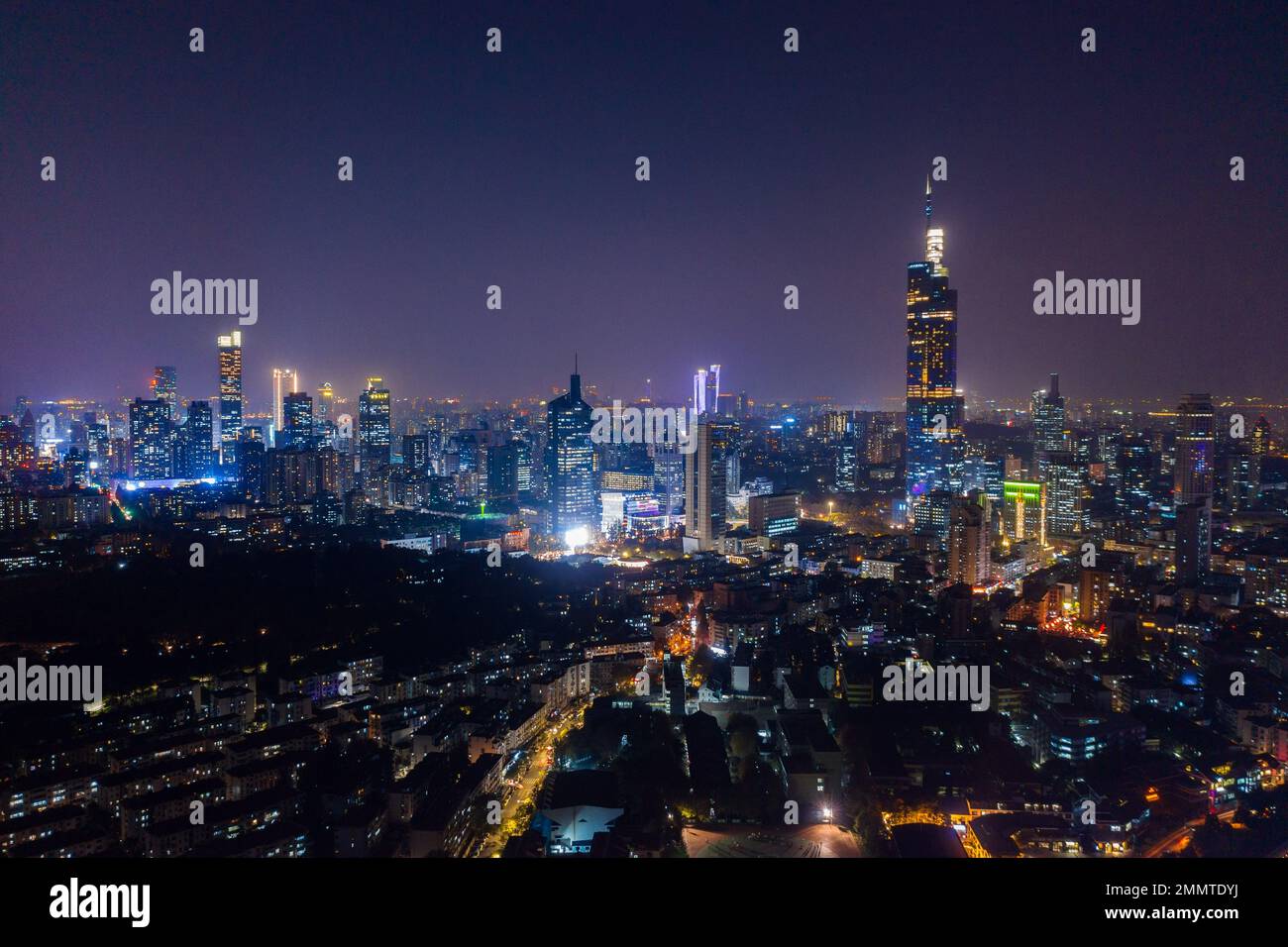 Nanjing city night scene Stock Photo - Alamy