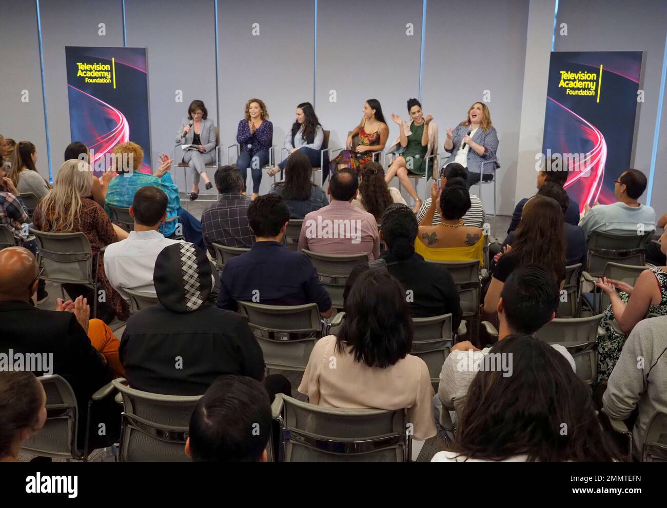 EXCLUSIVE -Television Academy Foundation board member, Nina Tassler, from left, Justina Machado ...
