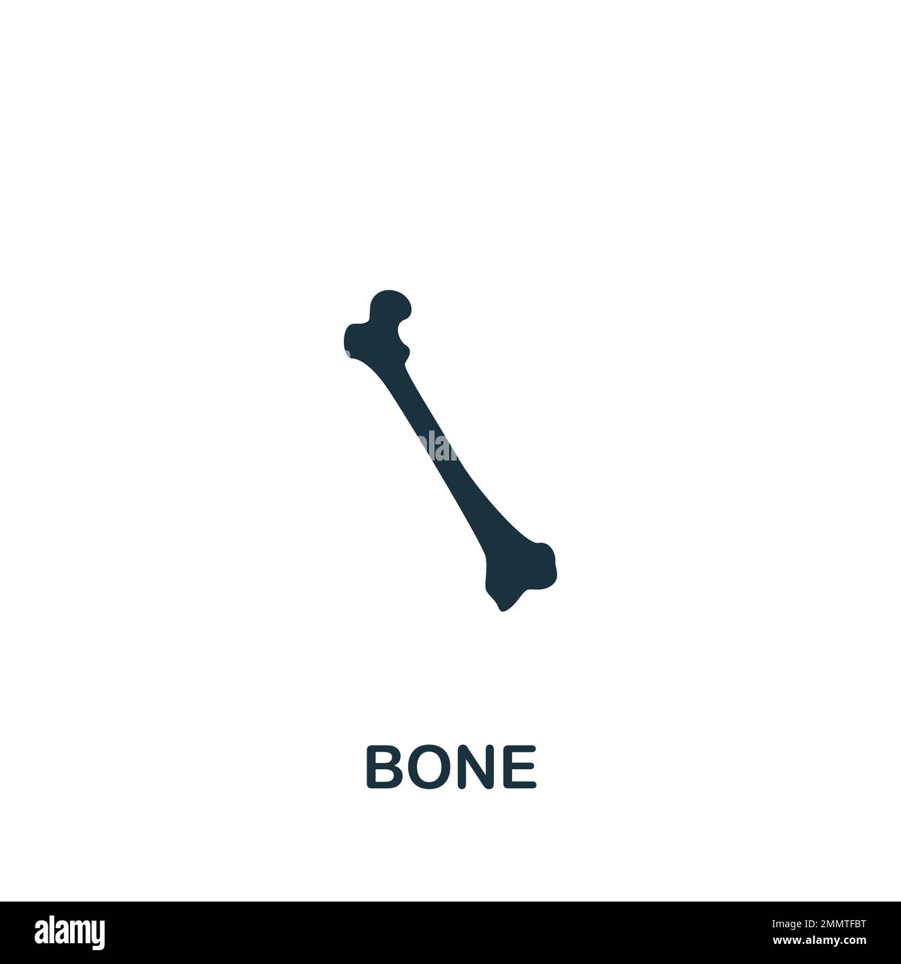 Bone icon. Monochrome simple sign from anatomy collection. Bone icon ...