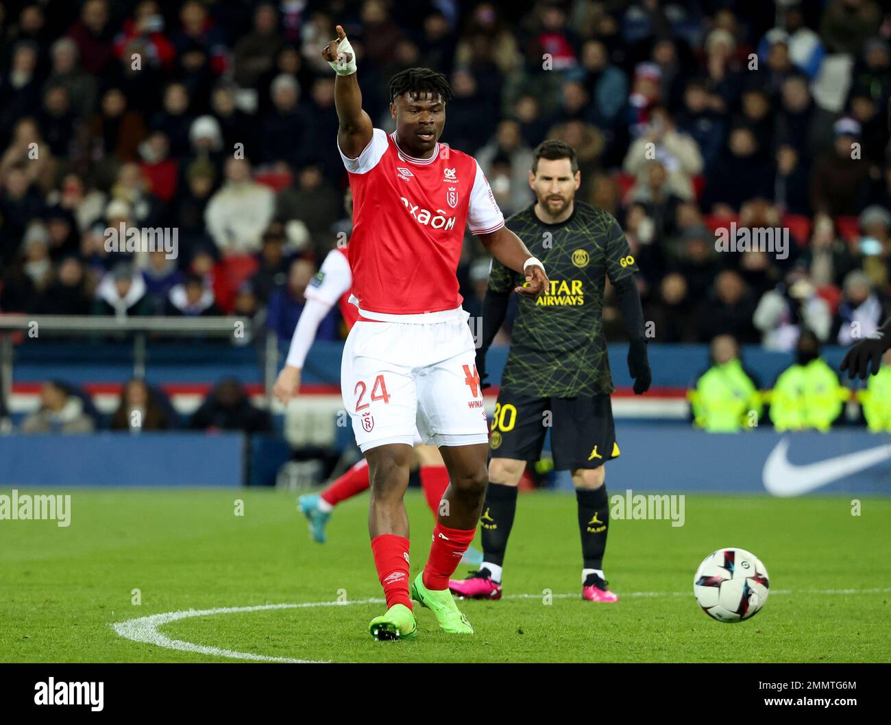 Paris, France. 29th Jan, 2023. Emmanuel Agbadou of Reims during the ...