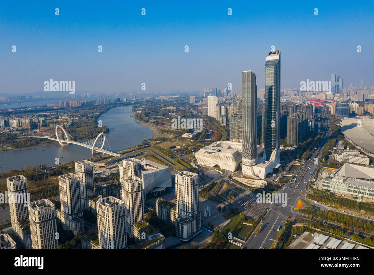 Have a bird's eye view of nanjing city Stock Photo - Alamy