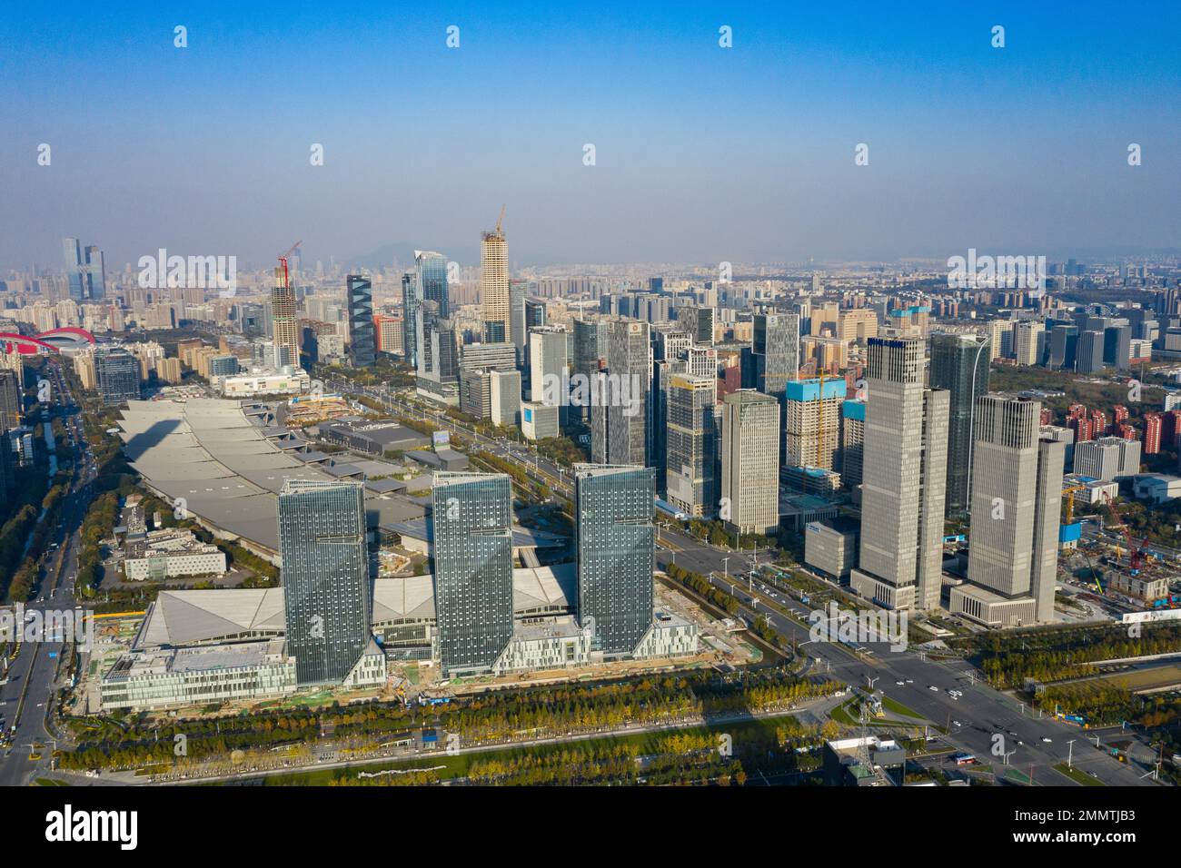 Have a bird's eye view of nanjing city Stock Photo - Alamy