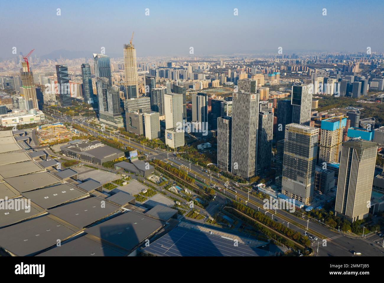 Have a bird's eye view of nanjing city Stock Photo - Alamy