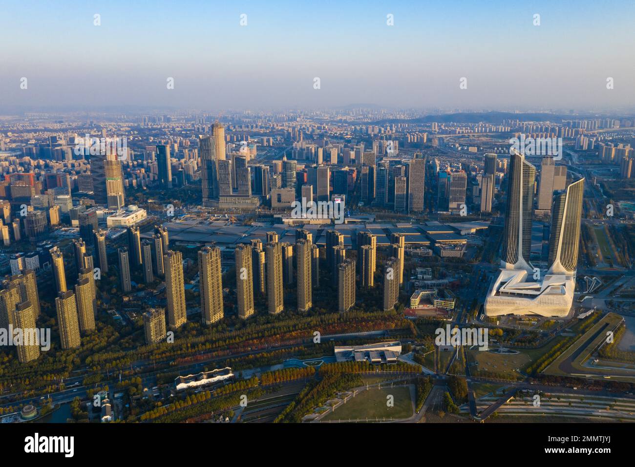 Have a bird's eye view of nanjing city Stock Photo - Alamy