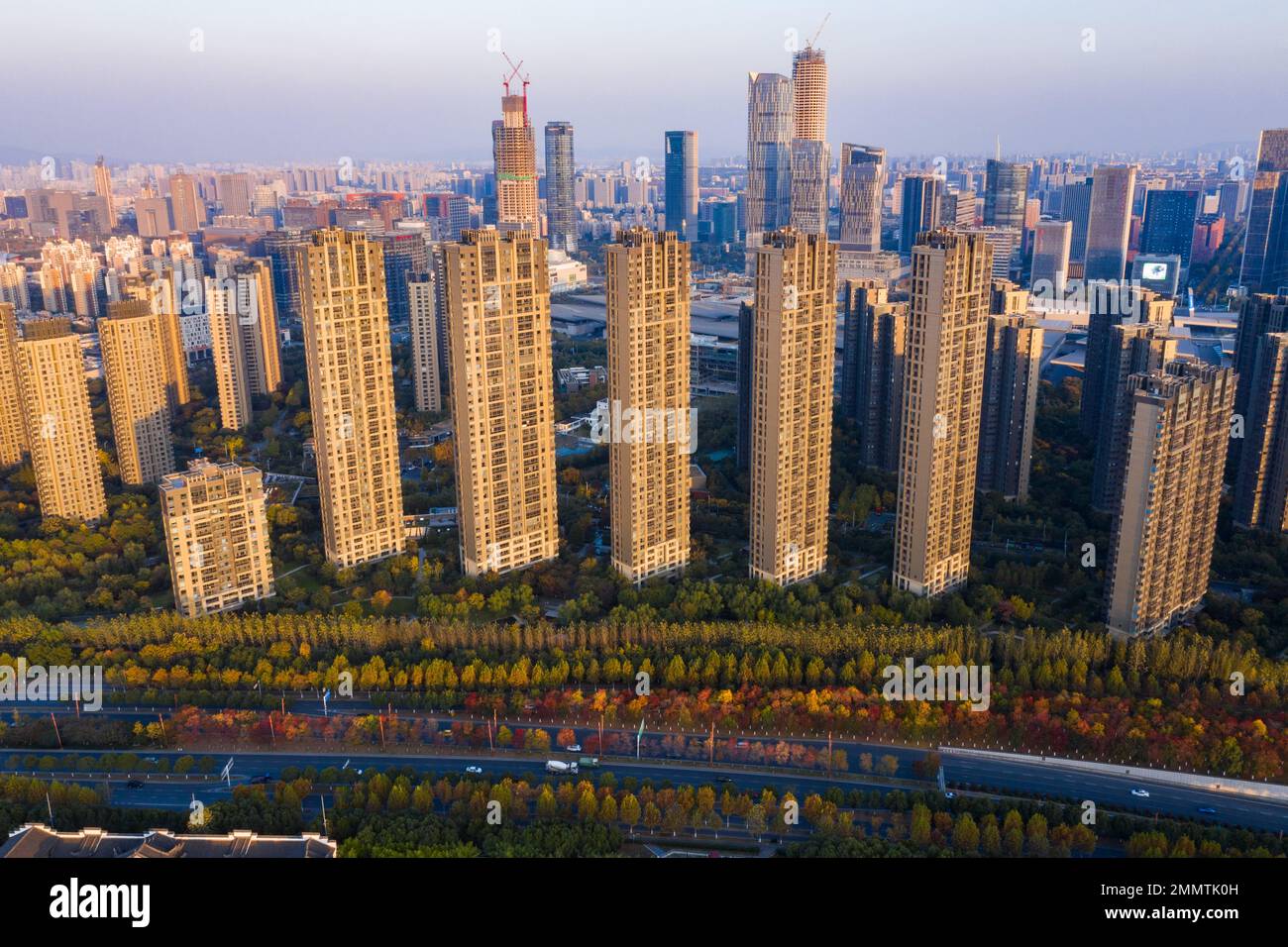 Have a bird's eye view of nanjing city Stock Photo - Alamy