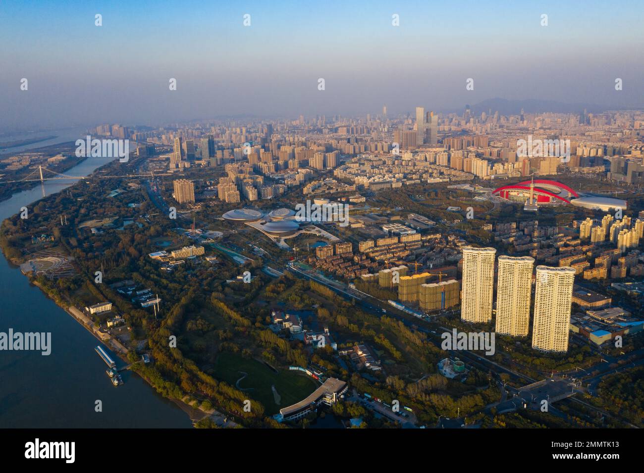Have a bird's eye view of nanjing city Stock Photo - Alamy